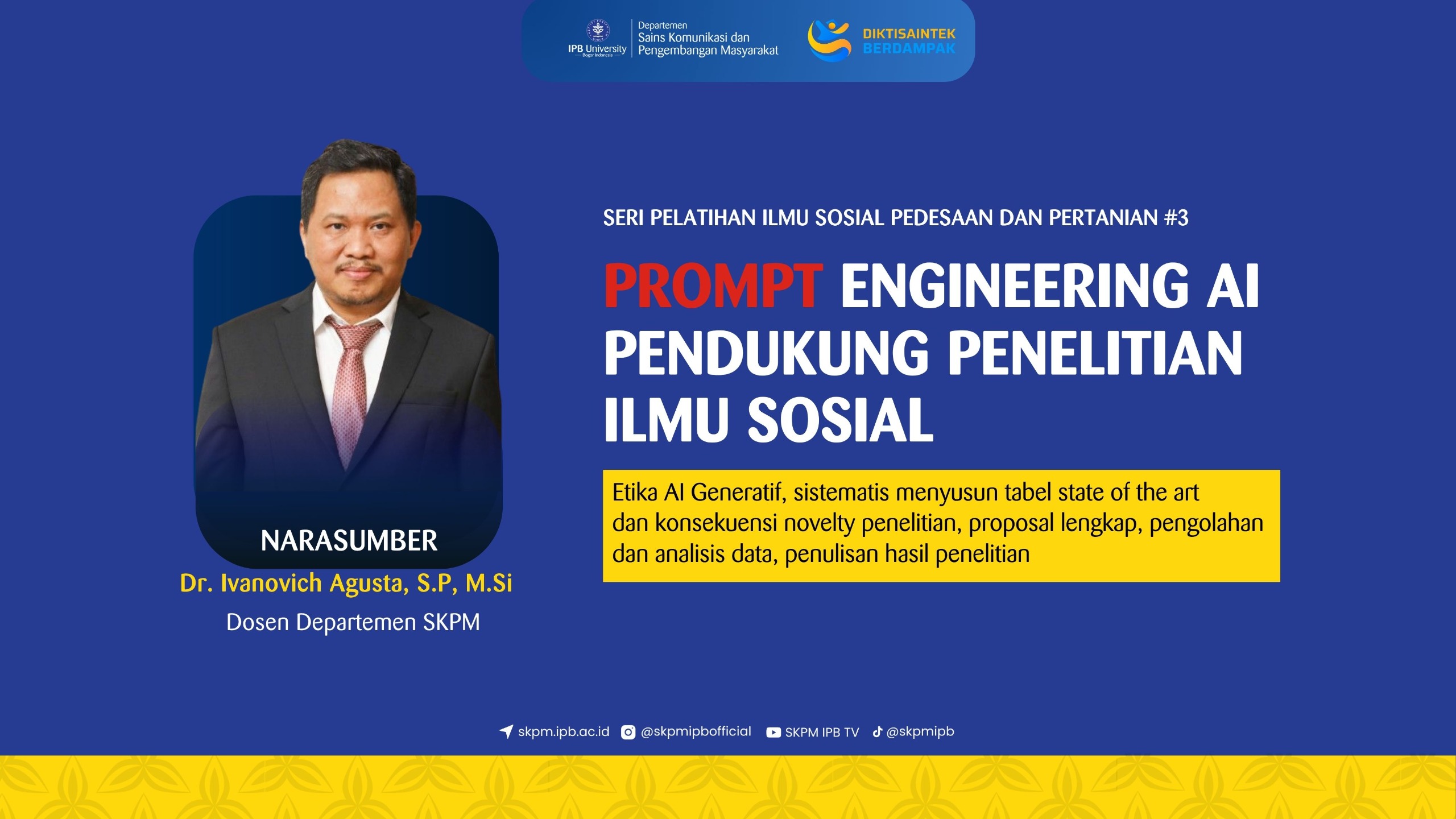 Departemen SKPM IPB University Gelar Pelatihan “Prompt Engineering AI ...